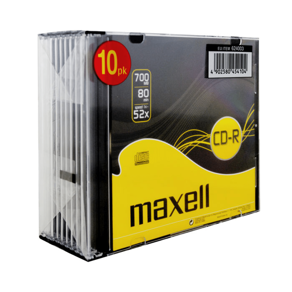 Maxell CD-R Slim Case Pack 10