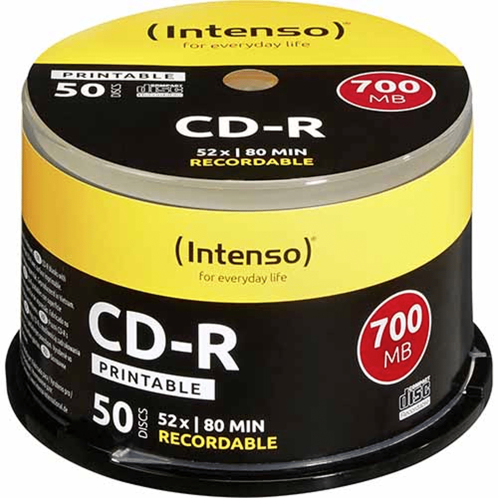 Intenso CD-R Spindle 50 Printable 700mb | Foto Grobet