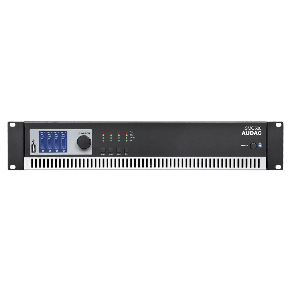 AUDAC SMQ500 WaveDynamics™ quad-channel power amplifier 4 x 500W