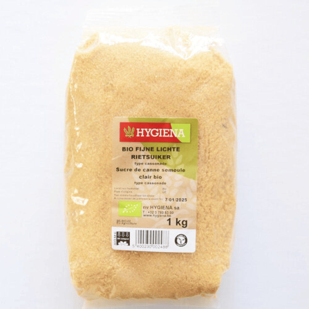 Hygiena bio fijne lichte rietsuiker semoule 1 kg - Voeding