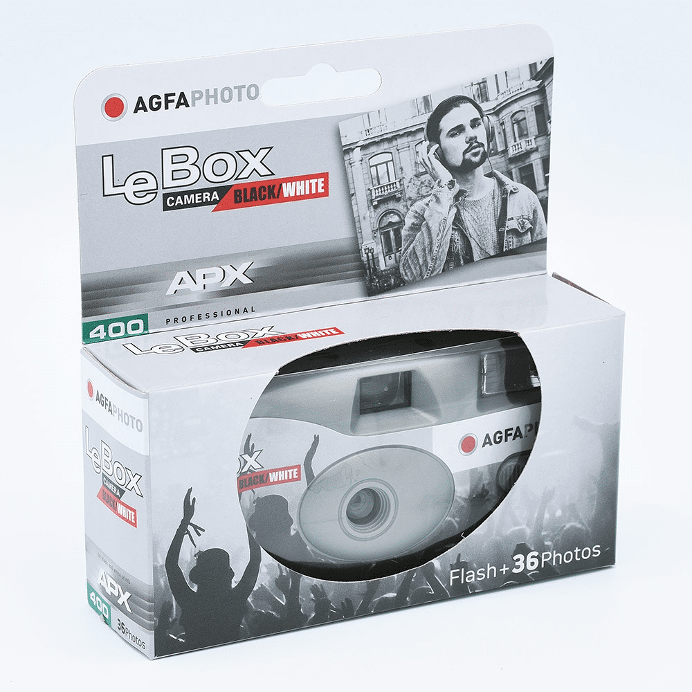 AgfaPhoto LeBox Black&White (APX 400) Single Use Camera / 36 exposures