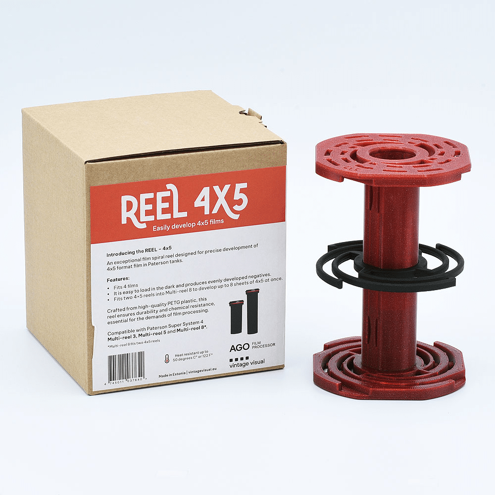 Vintage Visual 4x5" Film Reel voor Paterson Ontwikkeltank