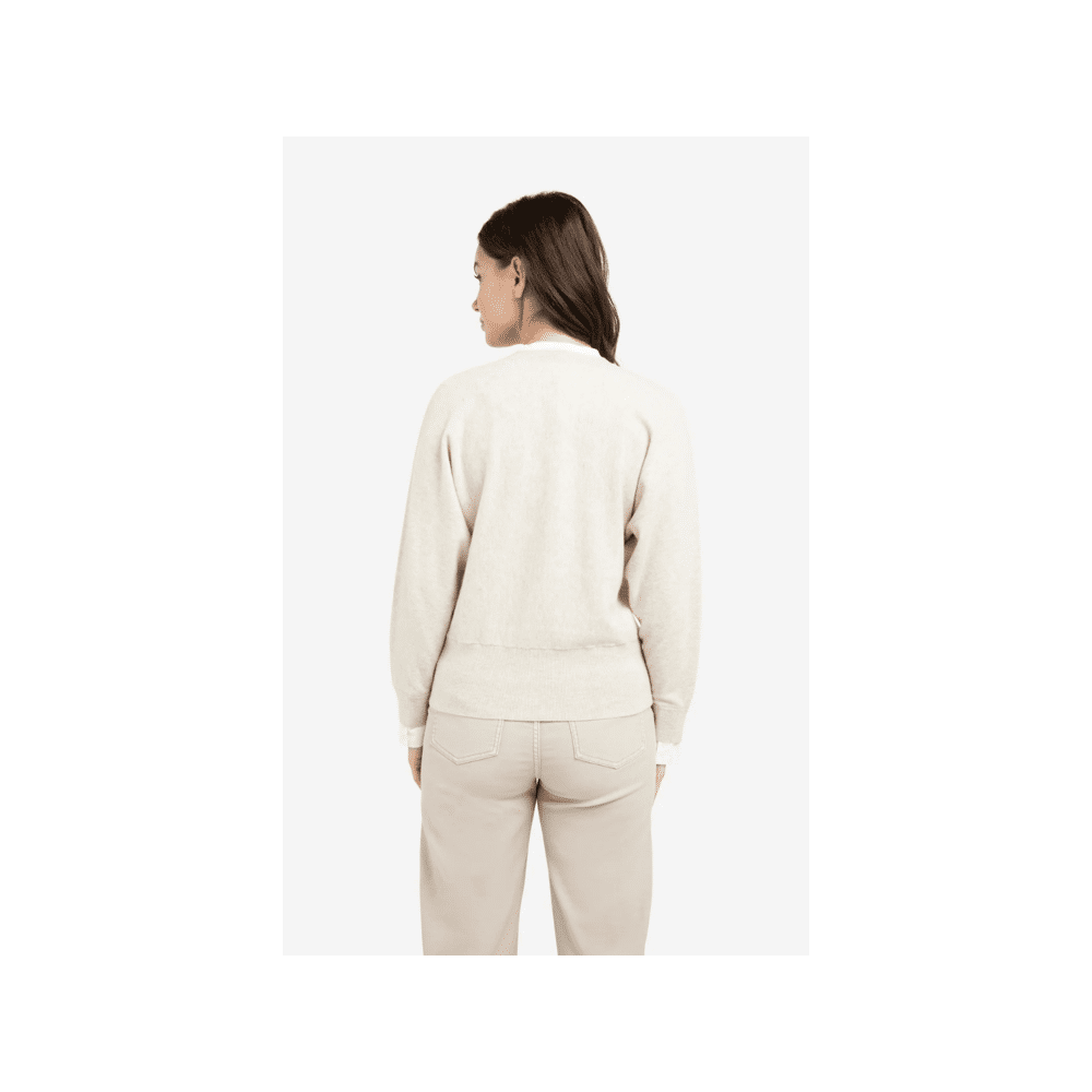 Yaya 2601 Dames Trui Met Kraag En Knoopdetail