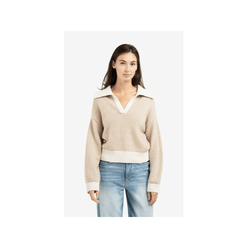 Yaya 2601 Dames Trui Contrasterende Kraag