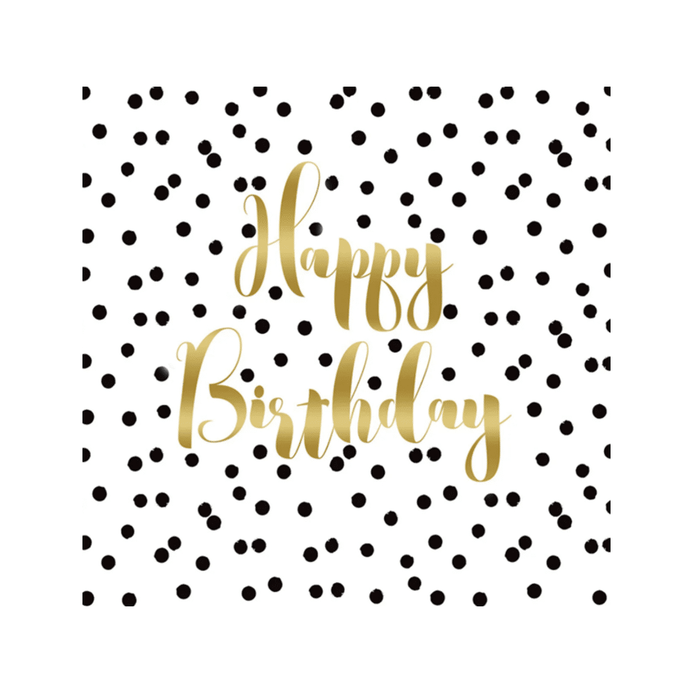 Ppd Birthday Confetti Servietten 33X33Cm - 20 Stuks