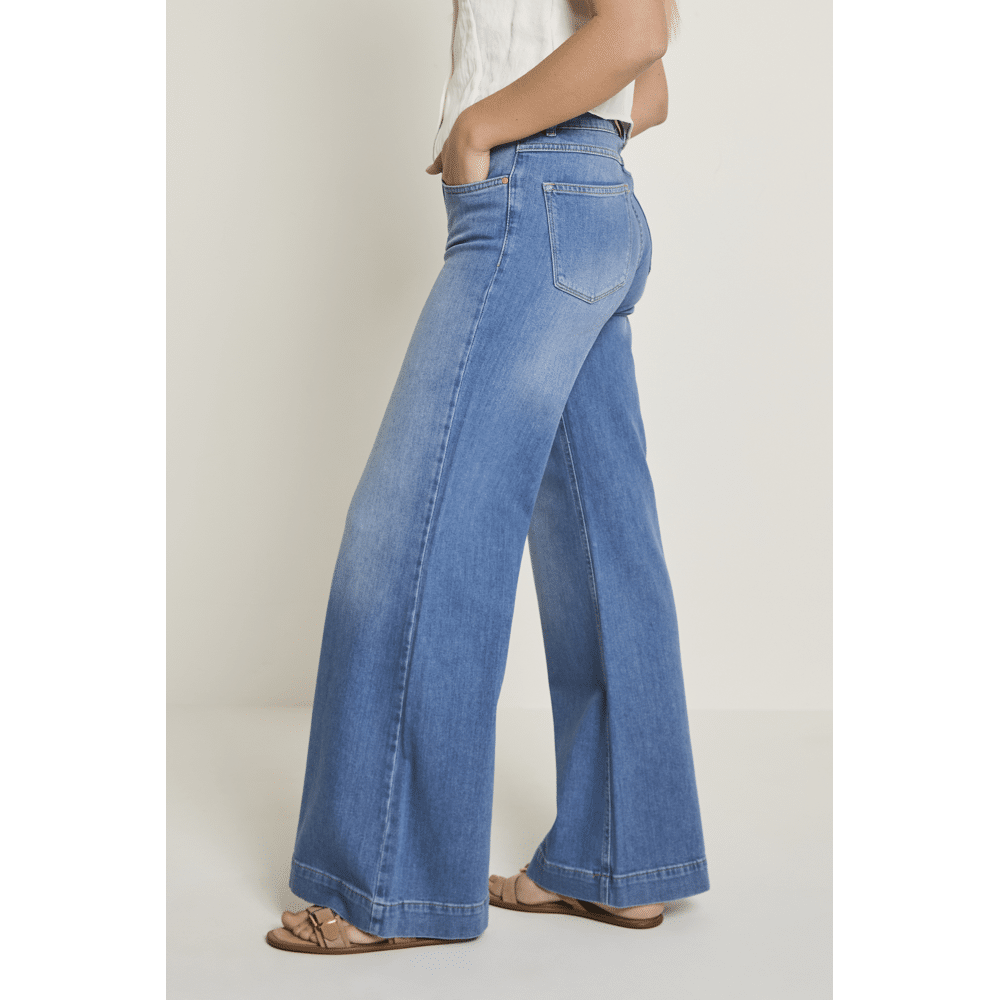 Para Mi wide jeans model SCOTTY in lengte 34 kleur D94 summer blue
