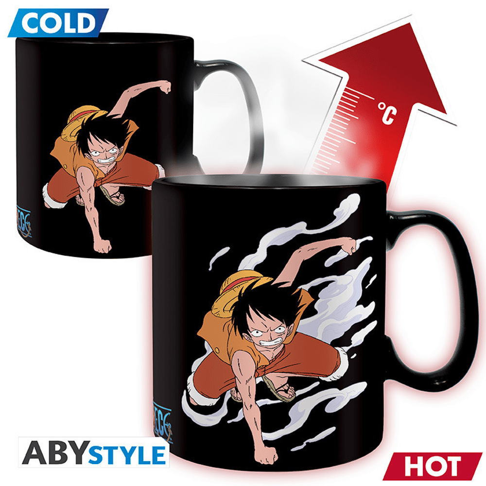 ONE PIECE - Mug Heat Change - 460 ml - Luffy & Ace