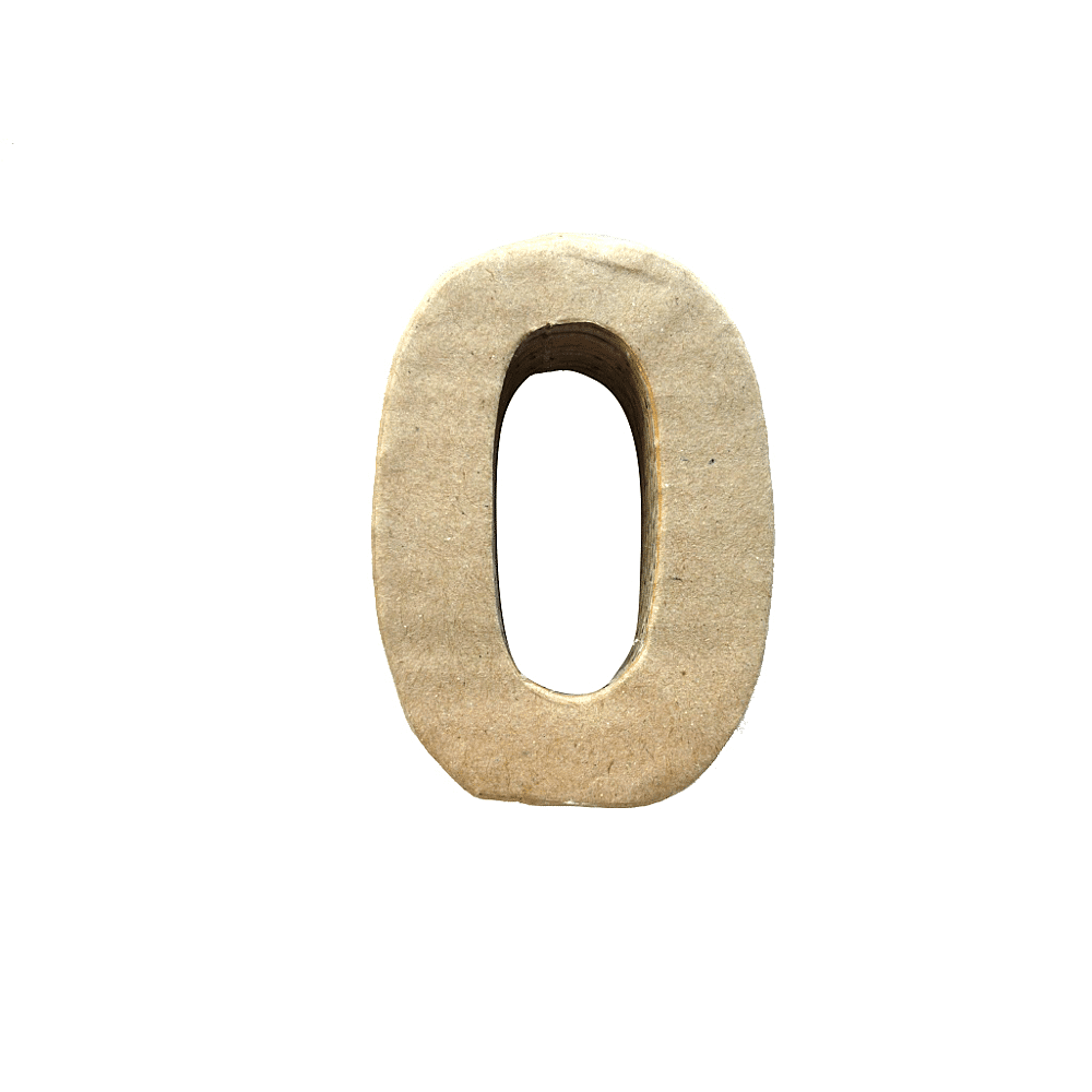 Chiffre 0 Papier Mâché 7x8cm - Bricolage - AVA.be