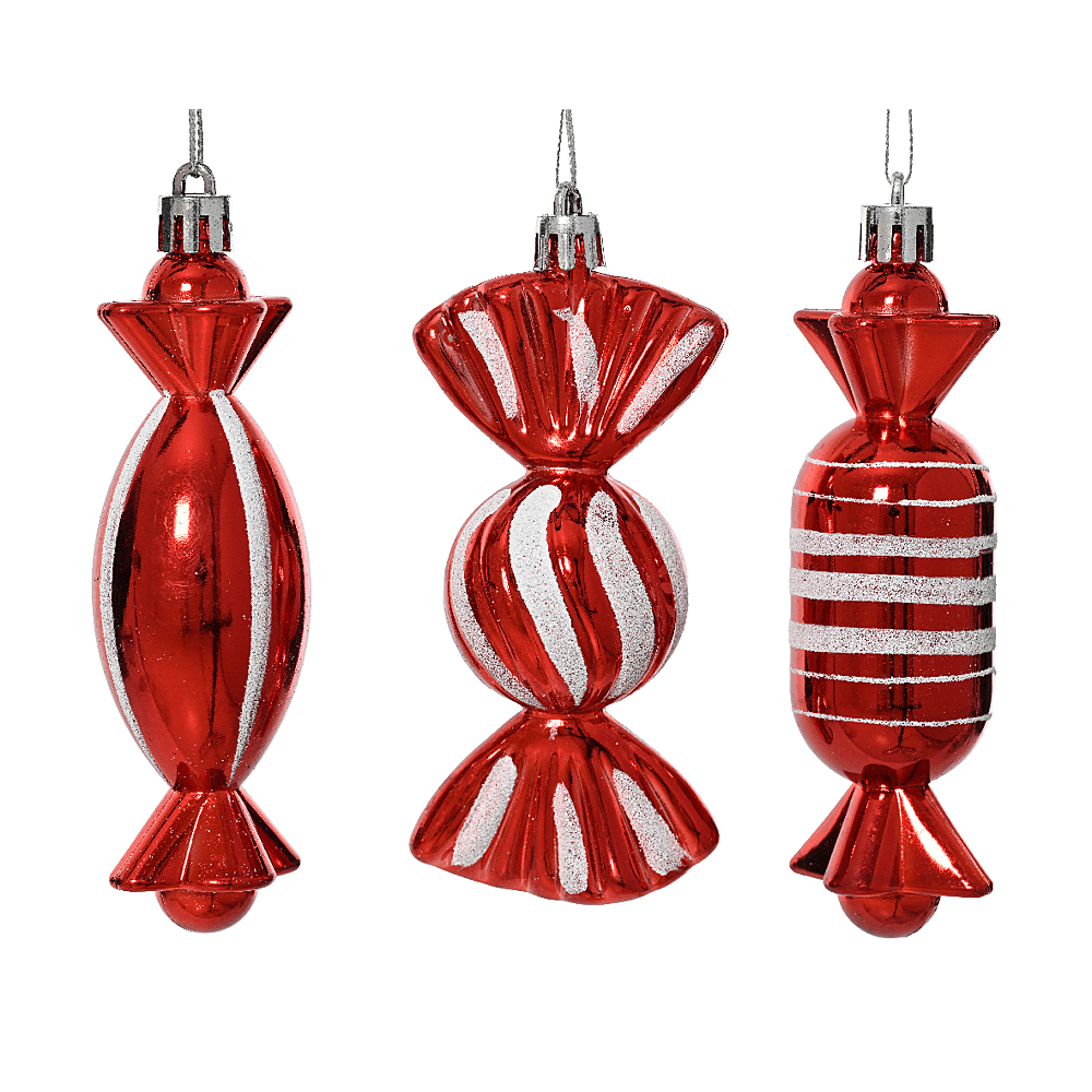 Boomdeco Snoep Rood 11,5cm 1 Van De 3