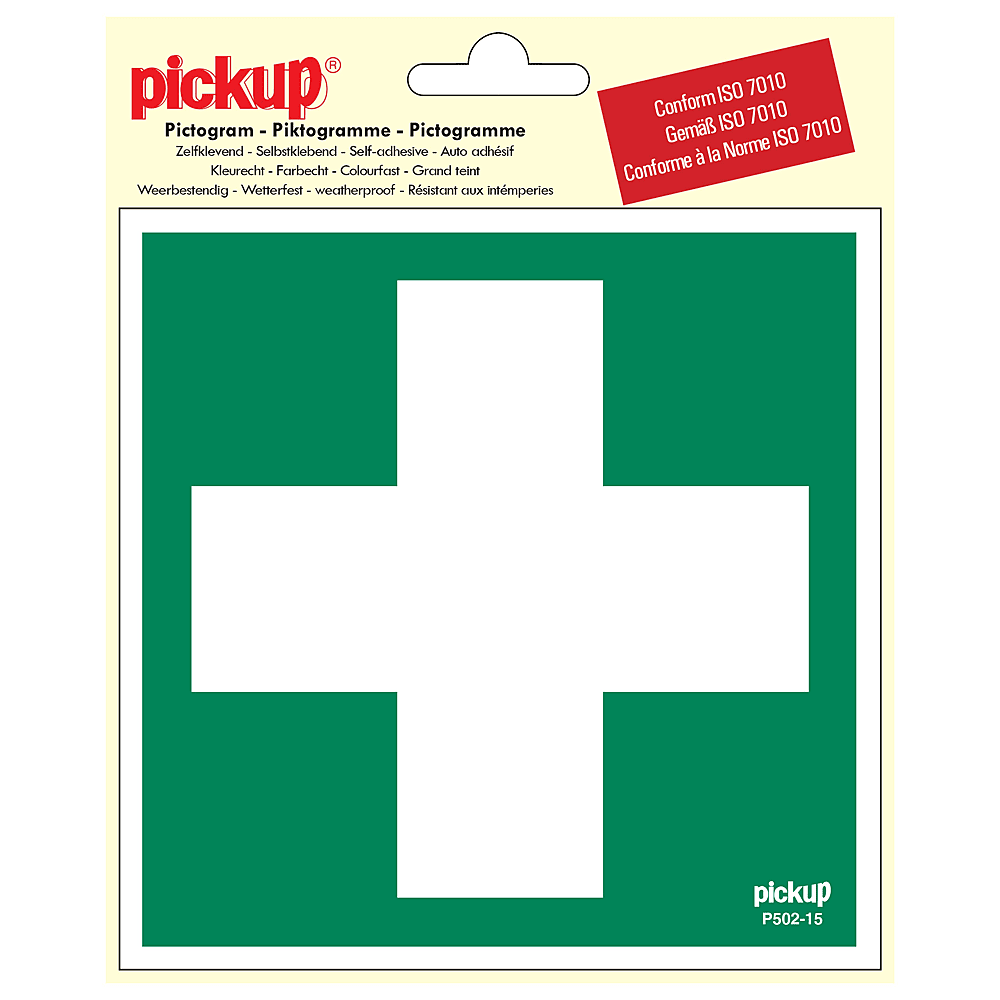 Picto Vinyl Premiers Secours 15x15cm - Communication - AVA.be
