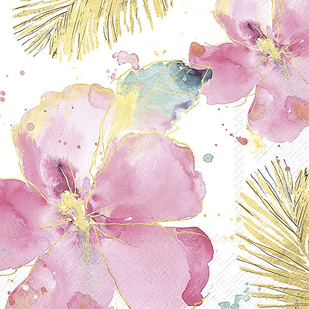 Servetten Flamingo Fever Flower 33x33cm 20 Stuks