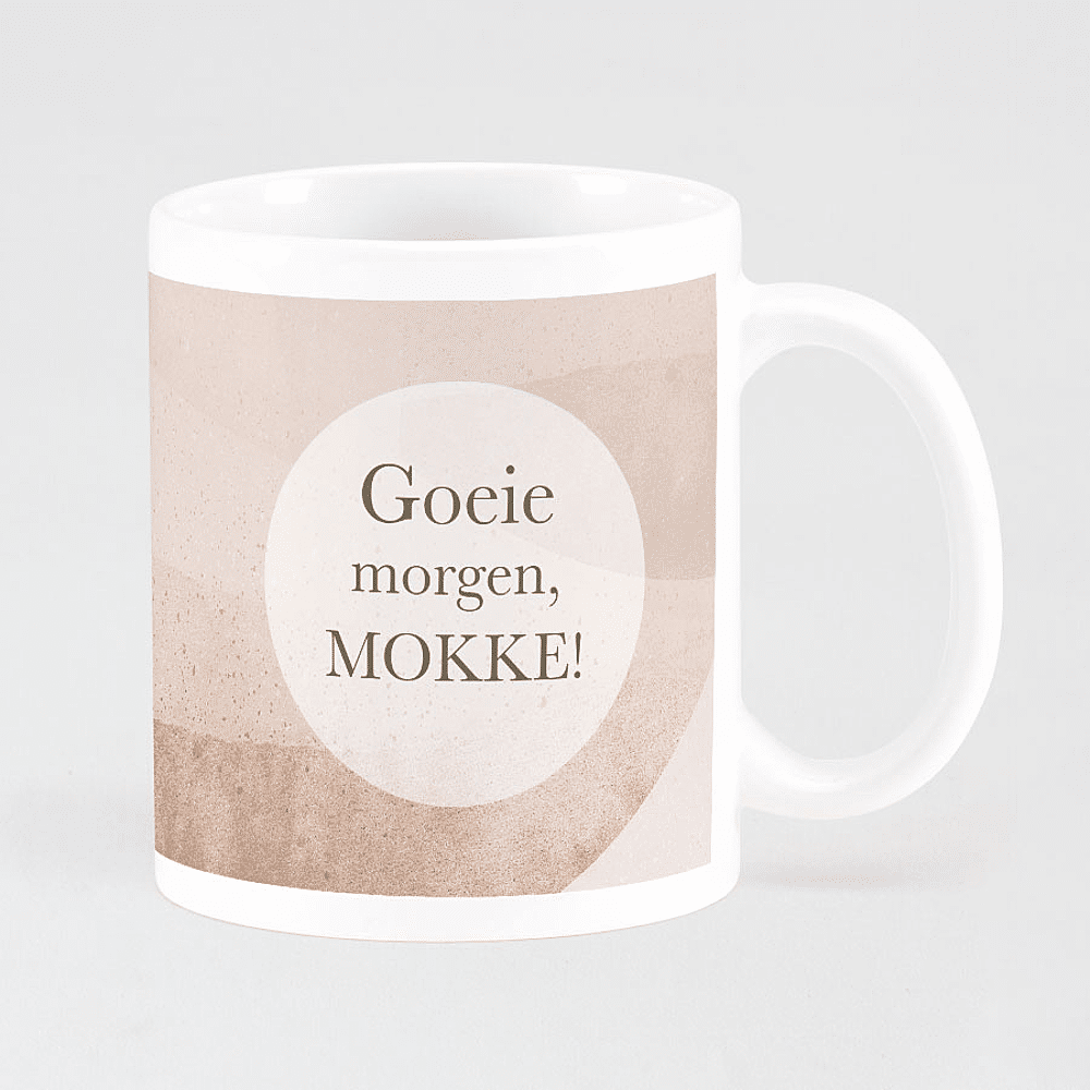 Leuke mok met eigen tekst op abstracte print - Mijn ontwerp - AVA.be
