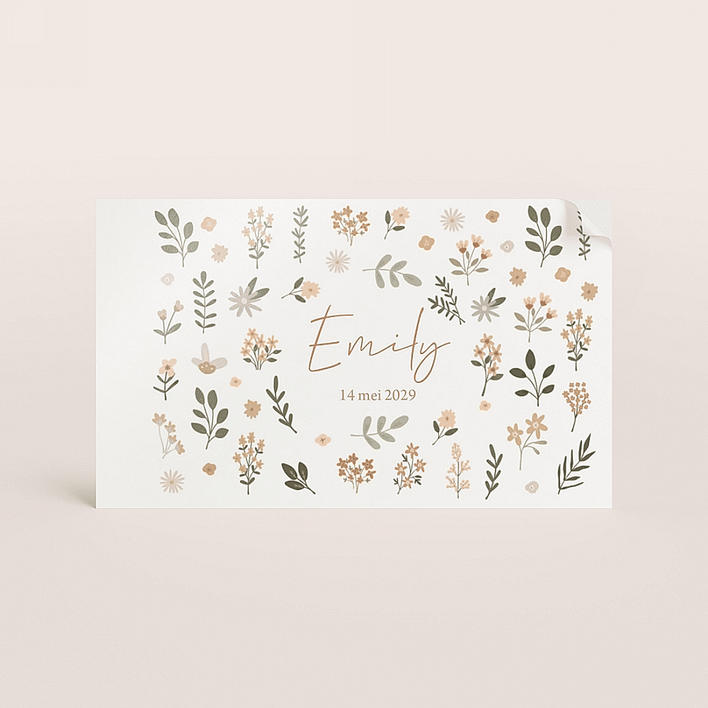 Sticker met bloemetjes voor bellenblaas - Ma création - AVA.be