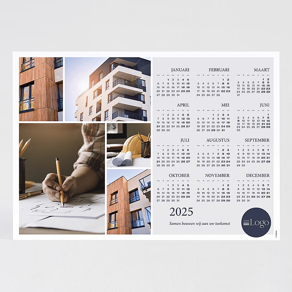 A3 poster kalender met bedrijfsfoto's - Mijn ontwerp - AVA.be