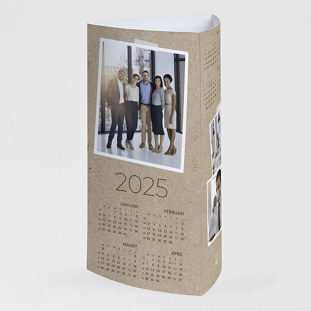Originele kerstkaart bedrijf kraft kalender - Mijn ontwerp - AVA.be