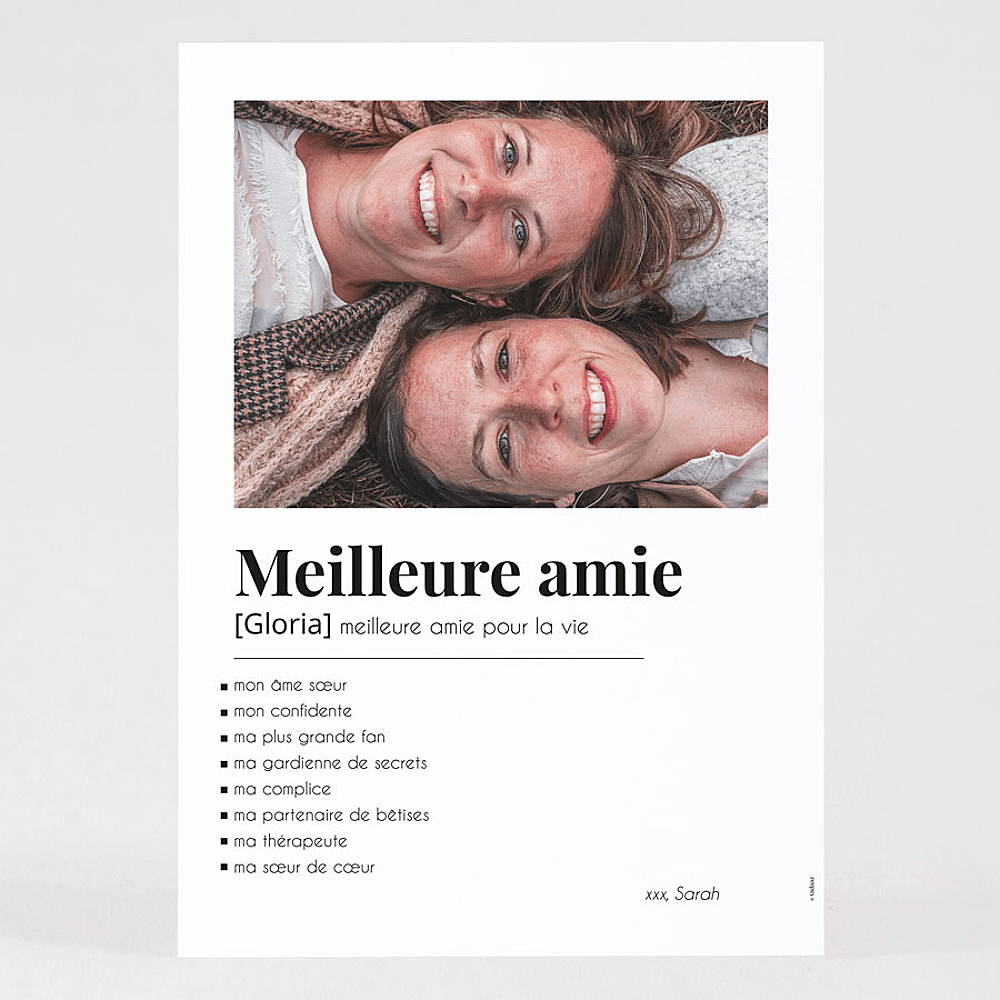 Affiche Meilleure Amie - Ma création - AVA.be