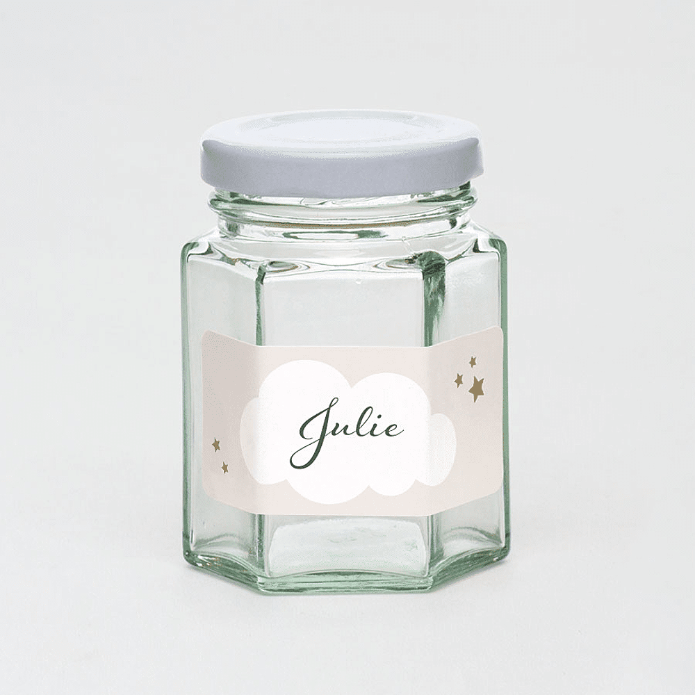 Sticker autocollant bonbonnière nuage et étoiles - Mijn ontwerp - AVA.be