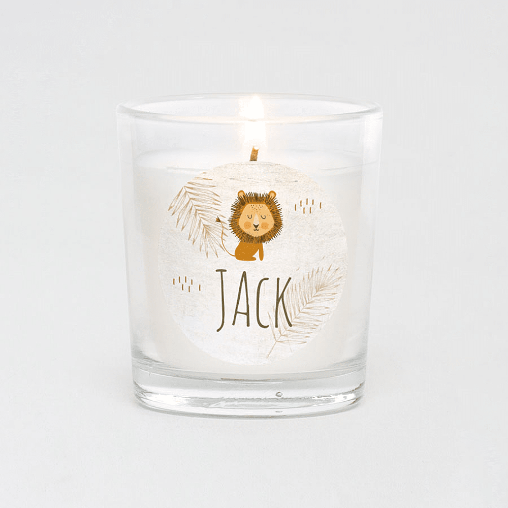 Stickers doopsuiker met getekende leeuw (4,4 cm) - Ma création - AVA.be