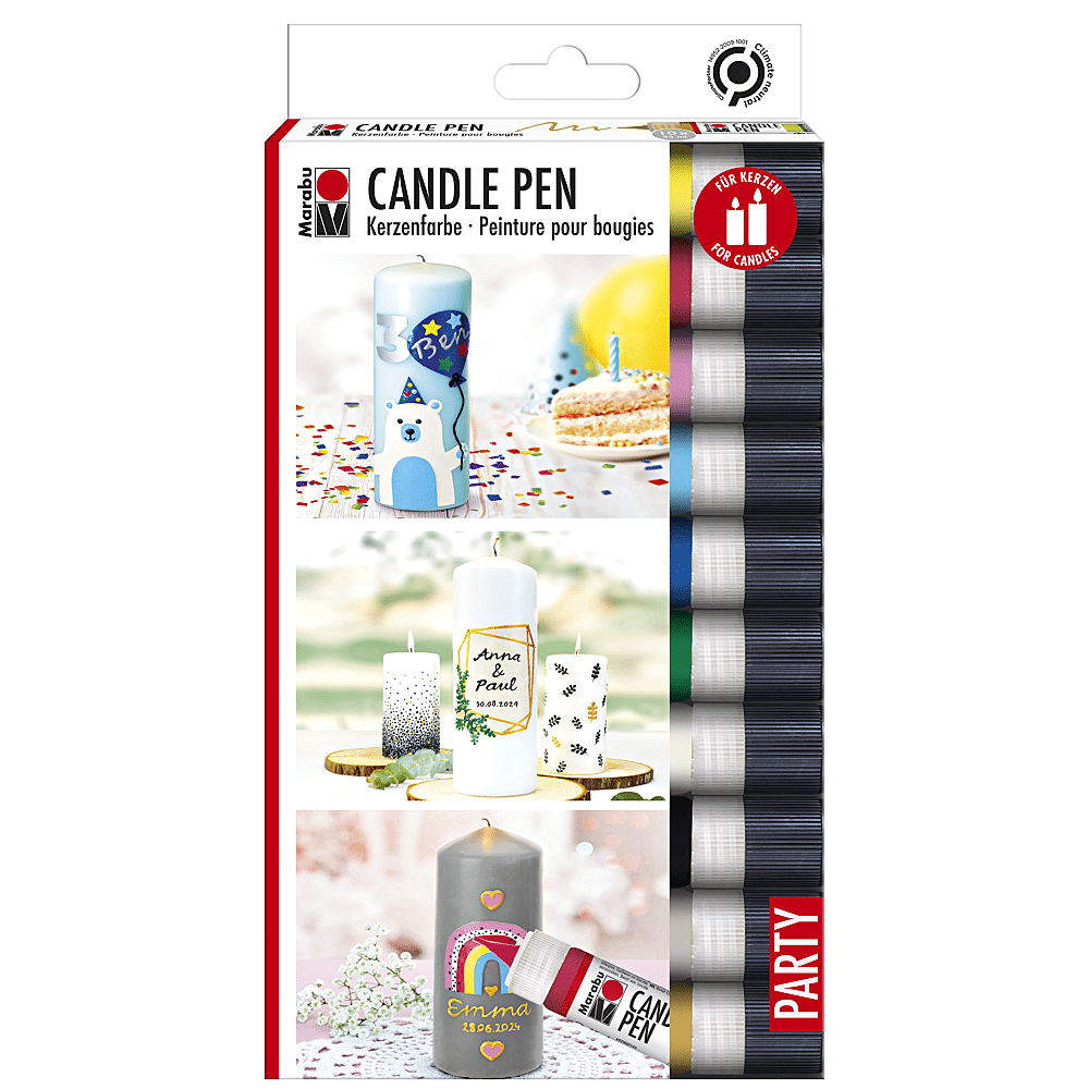 Candle Pen Party 25ml 10 Stuks - Schilderen/tekenen - AVA.be