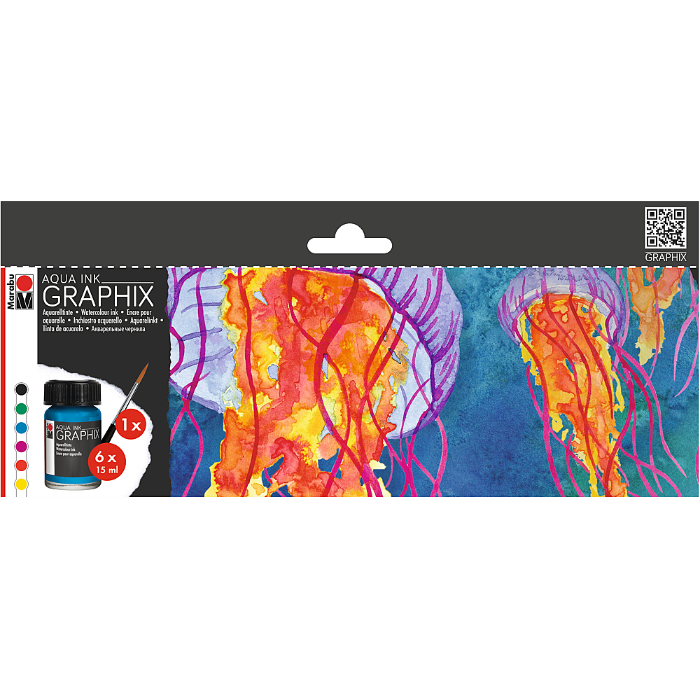Aqua Ink Graphix Mc Floaty 15ml 6 Pièces - Peindre/dessiner - AVA.be