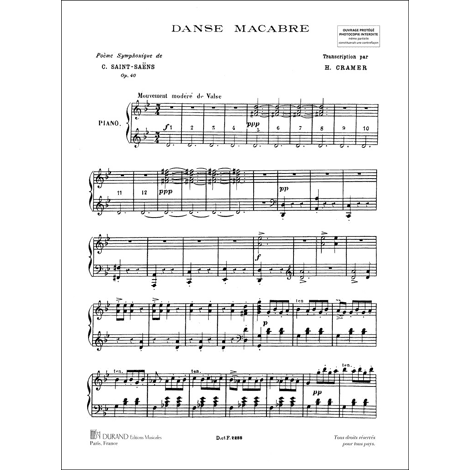 DANSE MACABRE OPUS 40 POEME SYMPHONIQUE